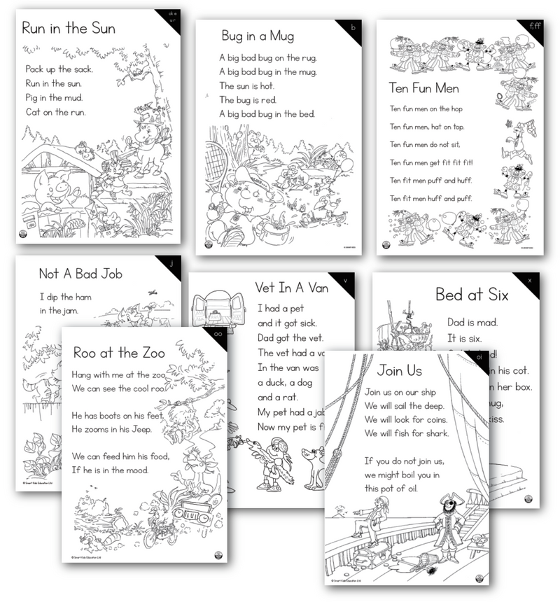 Letters and Sounds Decodable Poems – Smart Kids